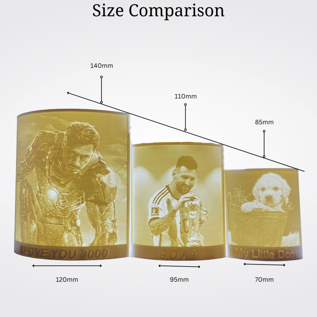 Lithophane - Custom 3D Printed Photo (Small - 85mm X 70mm ) | 3d ...